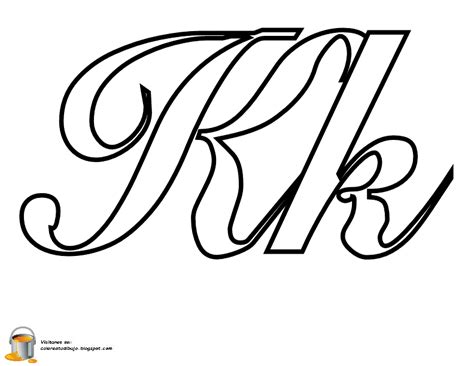 Letra K Para Colorearpintar E Imprimir Colorea Tus Dibujos