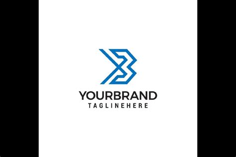 Letter Xb Simple Thin Line Geometric Design Logo Vector