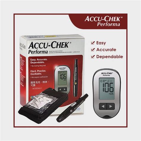 Accu Check Glucometer Performa Lancing Device Kit Blood Glucose Meter System ALCOHOL
