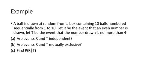 solved a ball is drawn at random from a box containing 10