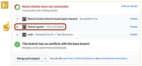 Github Cirrus Actionsbranch Guard Action To Guard Branches From Merges When Any Of The