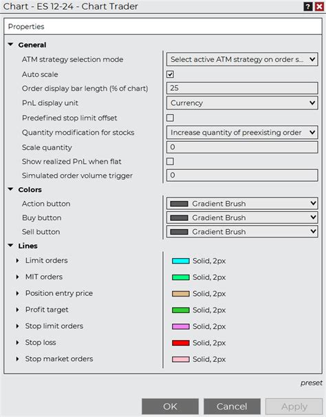 Chart Trader Ninjatrader Desktop