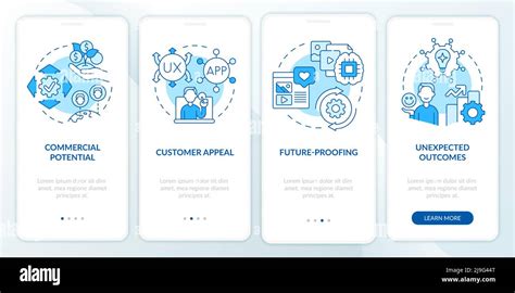 Digital First Mindset Importance Blue Onboarding Mobile App Screen Stock Vector Image And Art Alamy