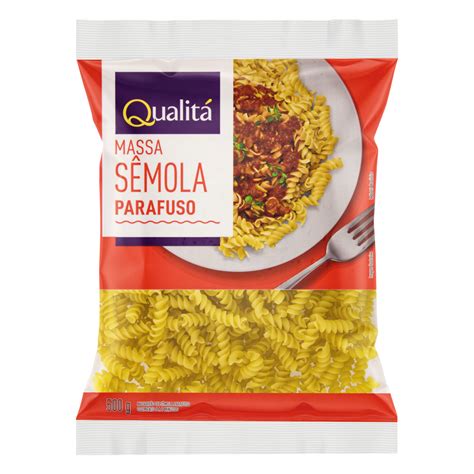 Macarrão De Sêmola Parafuso Qualitá Pacote 500g Pão De Açúcar