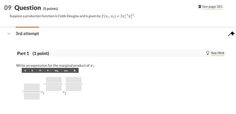 solved 09 question 5 points suppose a production function