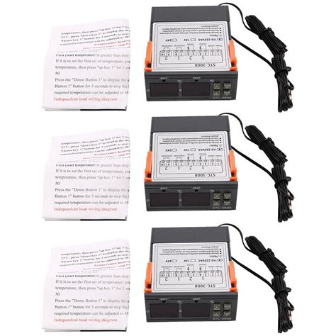 3x 3008 110 220v Dual Digital Thermostat Temperature Controller For Incubator Thermostat