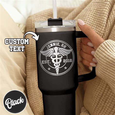 Custom Coffee Tumbler 40oz For Nurse Custom Engraved Tumbler With