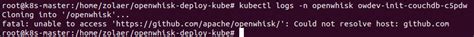 Couchdb Initialization Failed Issue 755 Apache Openwhisk Deploy
