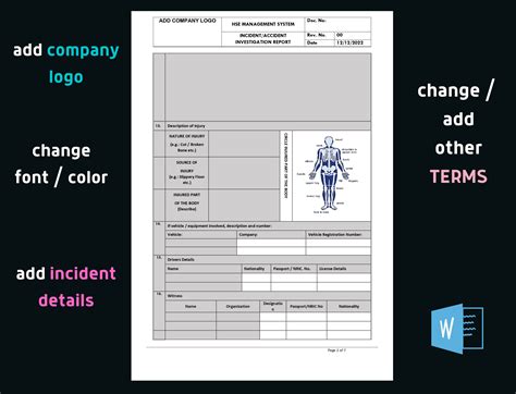 Accident Investigation Report Incident Report Safety Tools Injury Report Accident Report