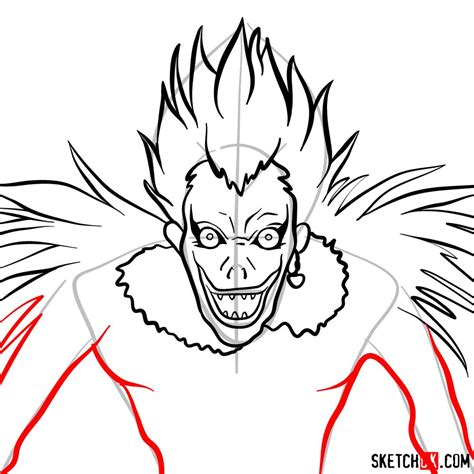 How To Draw Ryuk From Death Note Sketchok