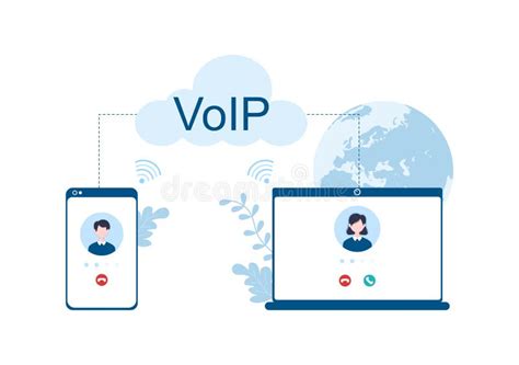 Voip Or Voice Over Internet Protocol With Telephony Scheme Technology