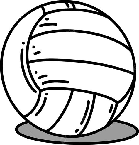 Blanco Y Negro Clip De Voleibol Lineart Png Imágenes Prediseñadas De