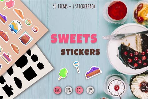 Sweets Stickers Bundle Cute Stickers 2138802