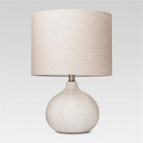 Threshold Textured Ceramic Accent Lamp Cream Energy Efficient Light