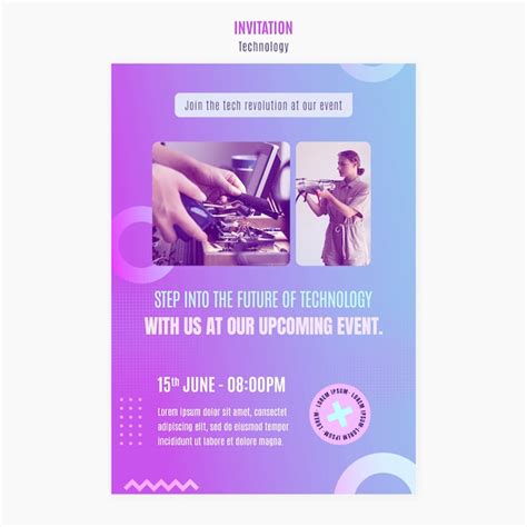 Free Psd Gradient Technology Template Design