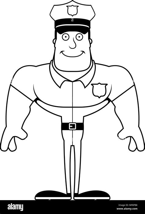 Police Officer Cartoon Black And White