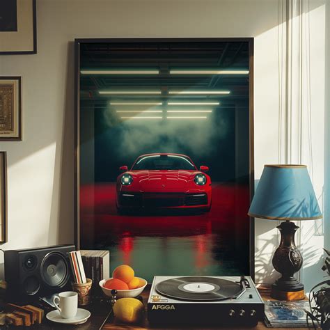 Porsche Front View Poster Bold And Sophisticated Sports Car Wall Art