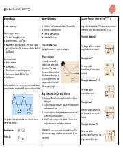 Optics Notes Pdf No Brain Too Small PHYSICS Waves Basics Wave Behaviour Concave Mirrors