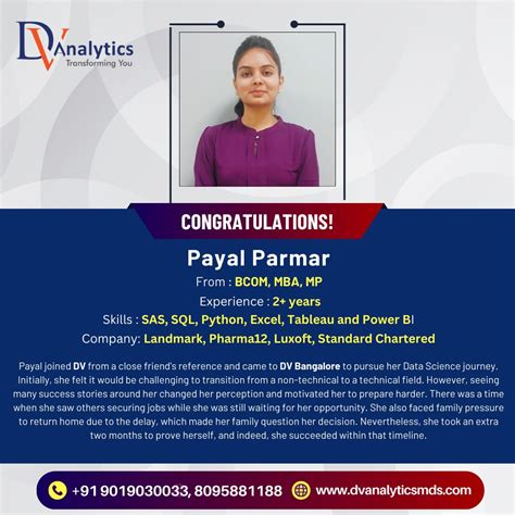 Dv Data Analytics On Linkedin Successstory Datascience Dvanalytics Inspiration Careergoals