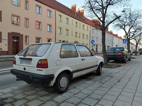 Old Classic Veteran Vintage Historic White Famous German Car Vw Golf Ii