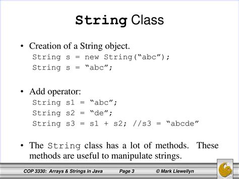 Ppt Cop 3330 Object Oriented Programming Summer 2007 Arrays And