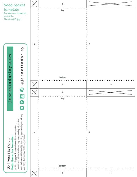 Seed Packet Template Blue Download Printable PDF Templateroller