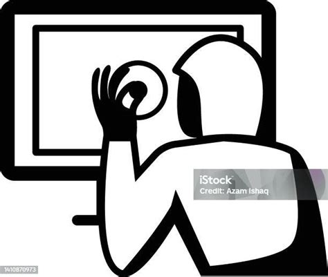 해커는 보안 시스템 개념 감시 및 침투 테스트 벡터 아이콘 디자인 화이트 칼라 범죄 기호 컴퓨터 범죄 표지판 보안 차단기 스톡 일러스트 레이 션을 깨려고합니다 Led 조명에