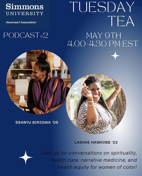 The Simmons Alumnae I Network Invites You To The Soft Launch Of Their New Podcast Simmons Tea