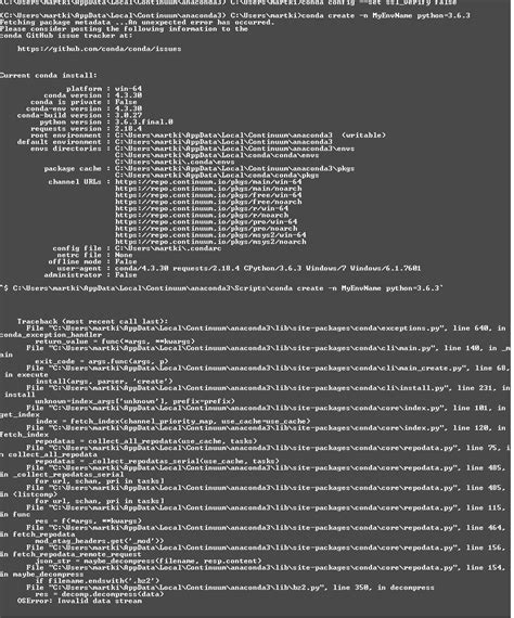 oserror invalid data stream when trying to create a virtual