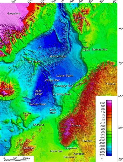 Bathymetry And Topography Map Of The Ne Atlantic The 250 Â 250 M Grid