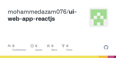 Github Mohammedazam076ui Web App Reactjs
