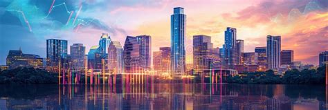 Modern City Skyline Overlays With Polling Chart Showcasing Political