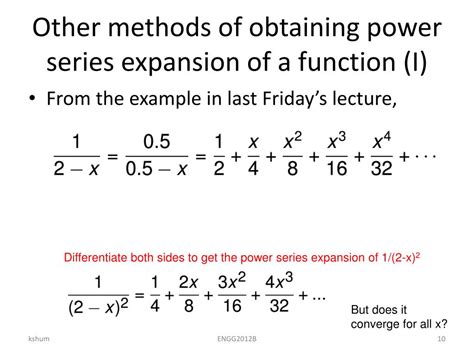 ppt engg2012b lecture 21 power series approach to the complex