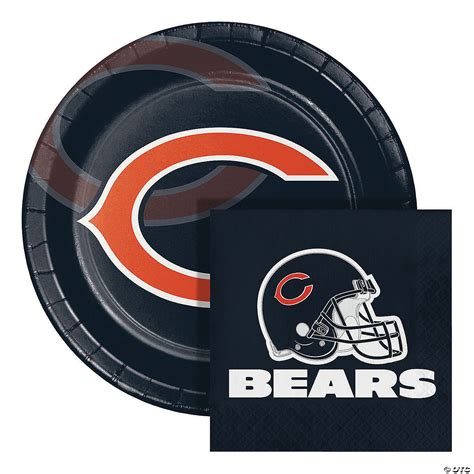 Nfl Chicago Bears Paper Plate And Napkin Party Kit Oriental Trading