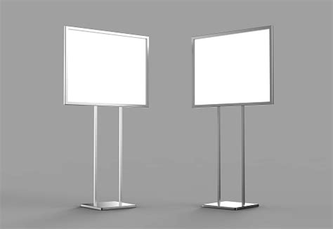 실내 받침대 강 기호 서 포스터 배너 광고 표시 로비 메뉴 보드 빈 흰색 3d 렌더링입니다 0명에 대한 스톡 사진 및 기타 이미지 Istock