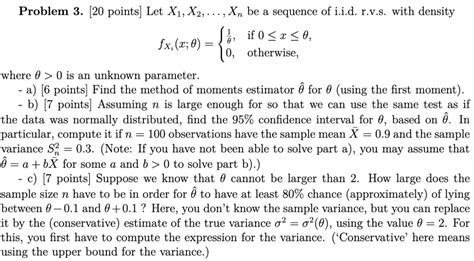 Solved Problem Points Let X X Xn Be A Sequence Chegg Com