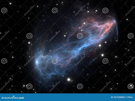 Fantasy Space Nebula Giant Interstellar Cloud With Stars Stock Illustration Illustration Of