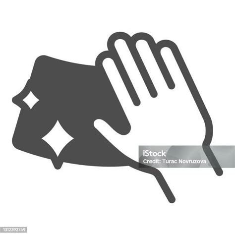 앞 유리 세탁 과정 단단한 아이콘 세차 개념 흰색 배경에 손 표지판과 깨끗한 자동차 창 모바일 웹용 글리프 스타일의 손과 깨끗한 유리 아이콘 벡터 그래픽 가사 집안일에 대한