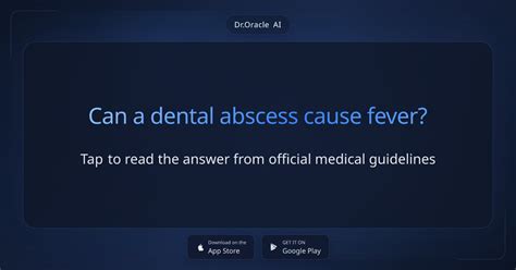 Can A Dental Abscess Cause Fever