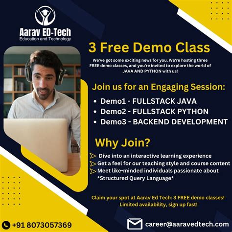 Aaravedtech Freedemo Itcourses Java Python Fullstack Aarav Ed Tech