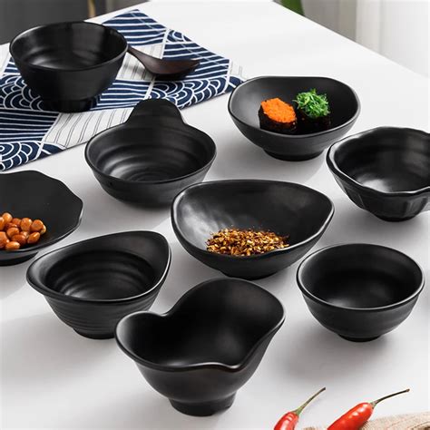 Kinglang 접시 그릇 멜라민 밥 그릇 플라스틱 작은 디핑 소스 그릇 4 개 세트 레스토랑 도매그릇 Aliexpress