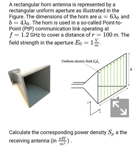 a rectangular horn antenna is represented by a