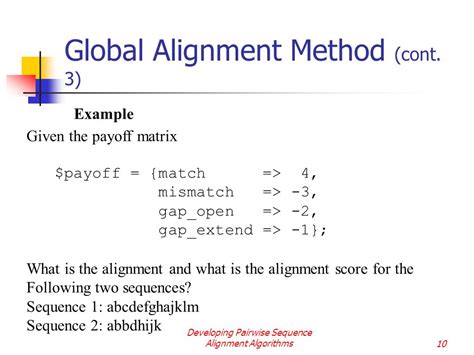Developing Pairwise Sequence Alignment Algorithms Ppt Video Online Download