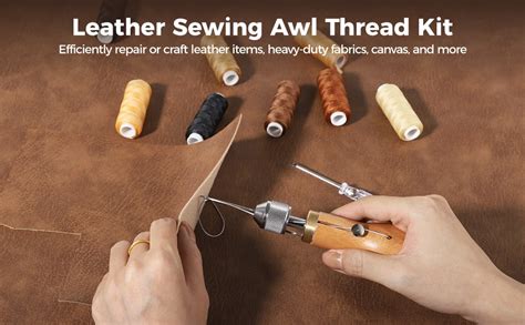 Leather Sewing Awl Thread Kit 13 Pcs Portable Sewing Awl