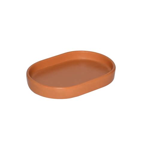 Goodhome Lassane Matt Orange Ceramic Soap Dish