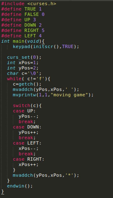 Solved I Want A Program In C That Uses The Curses Library Chegg