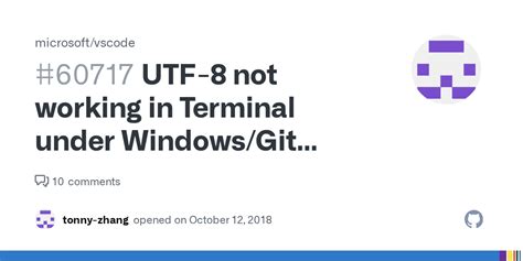Utf 8 Not Working In Terminal Under Windowsgit Bash · Issue 60717