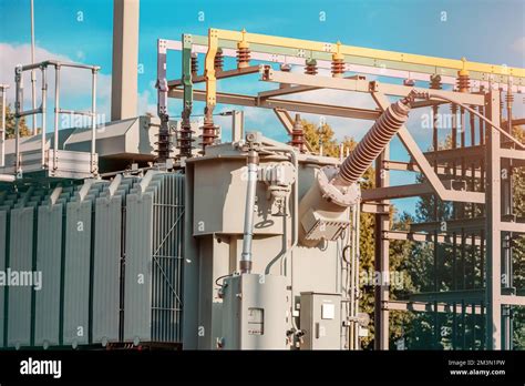 Current And Voltage Converter At Electrical Substation Transformation And Transmission Of