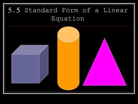 PPT Standard Form Of A Linear Equation PowerPoint Presentation Free Download ID