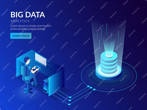 Premium Vector Big Data Storage Technology Based Isometric Design